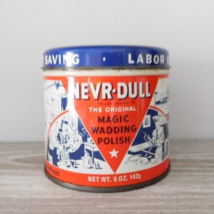 Vintage Never-dull Magic Wadding Tin - Collectible Tin - Farmhouse ...