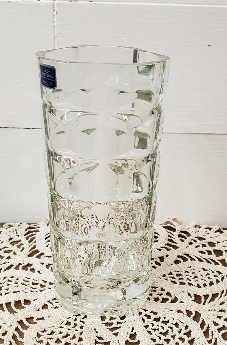 Vintage Lady Victoria France Crystal Glass Flower Vase - Etsy