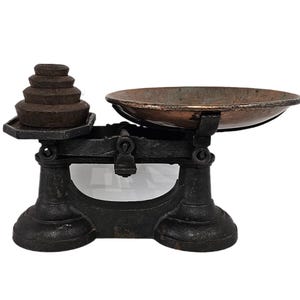 Antique English Balance Scale -iron and Copper Scale - Crane ...
