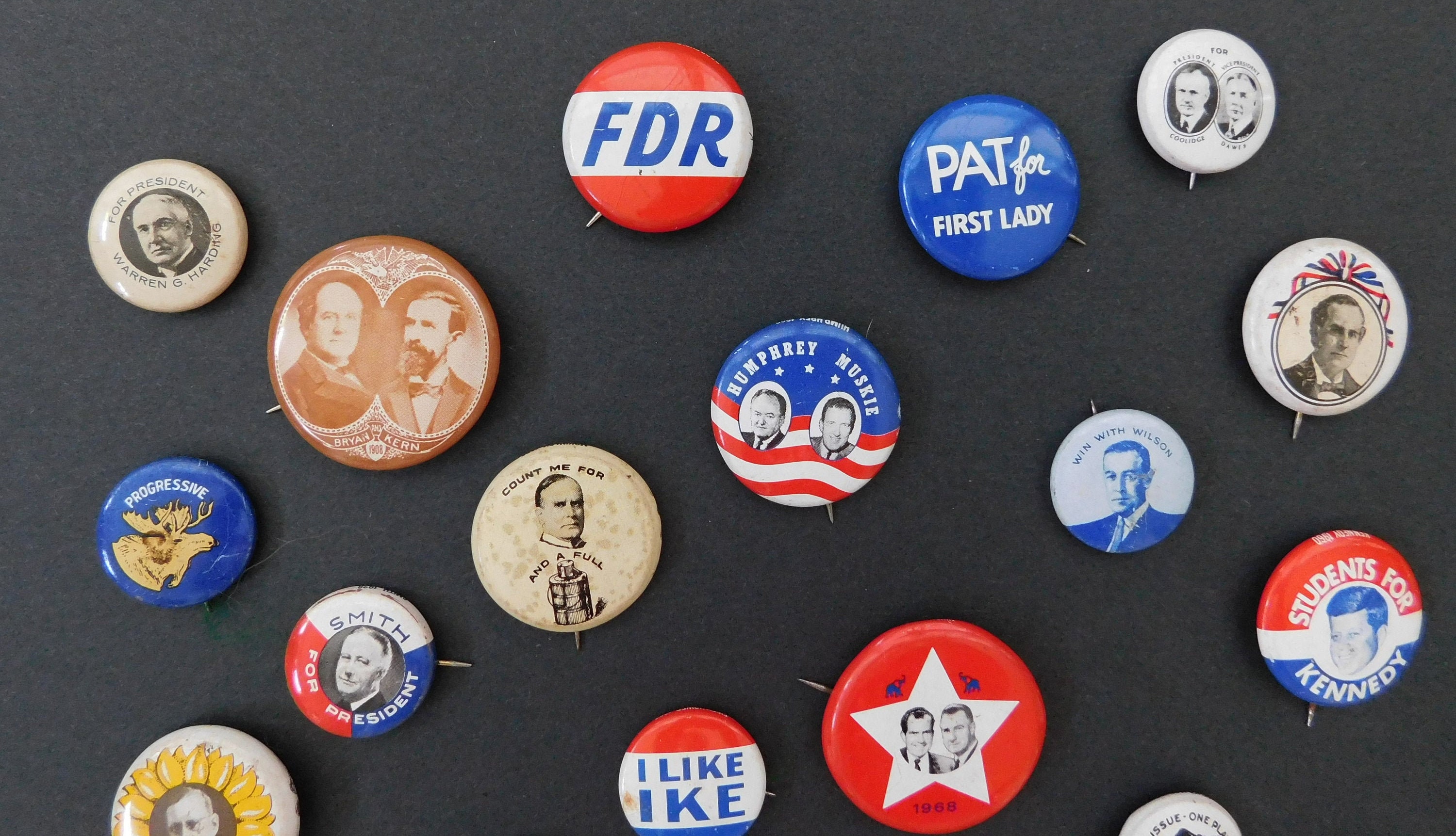 Vintage 1970's Reproduction Political Pinback Button Pins - Campaign ...