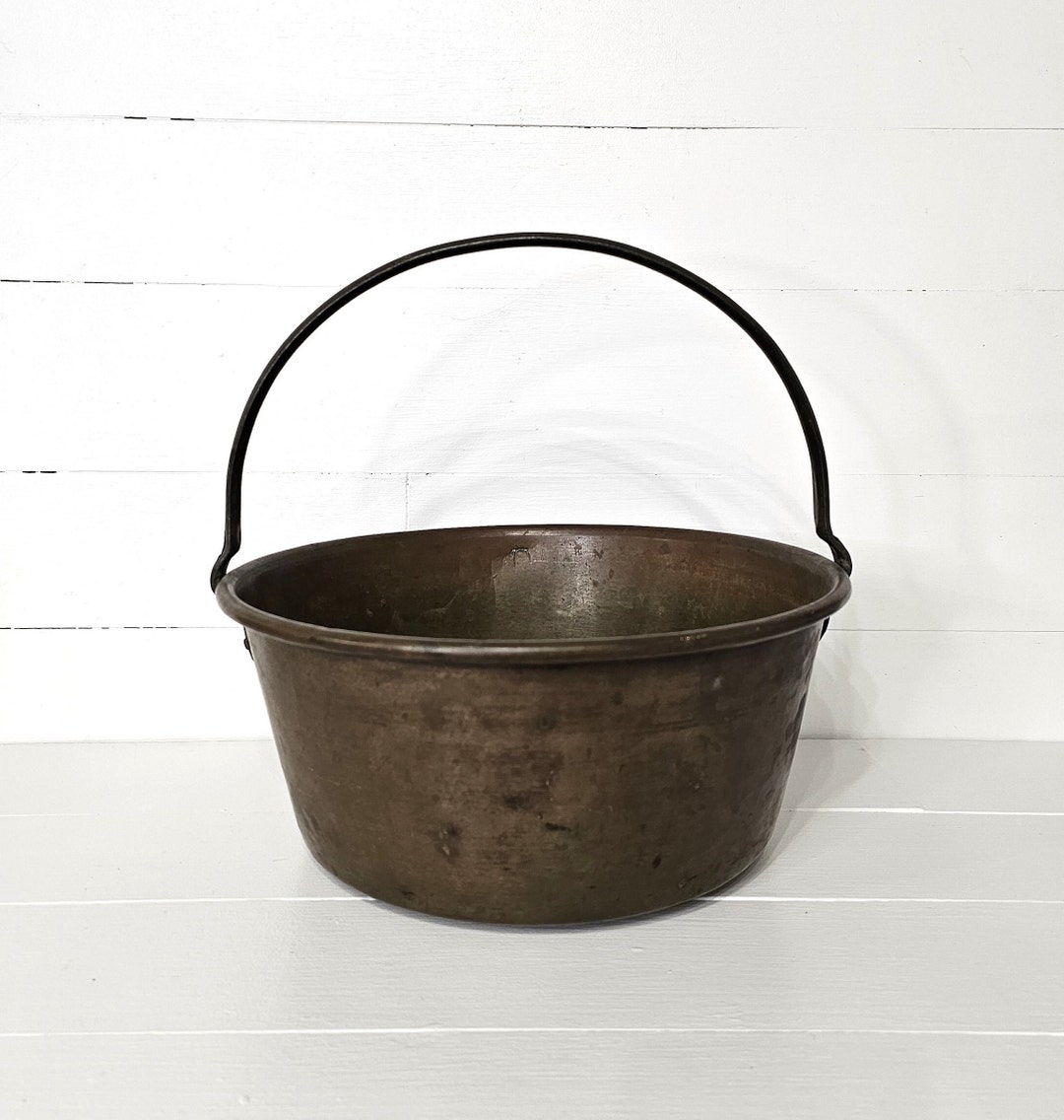 Vintage Copper Hand Forged Handle Bucket Farmhouse Decor Copper Carry ...
