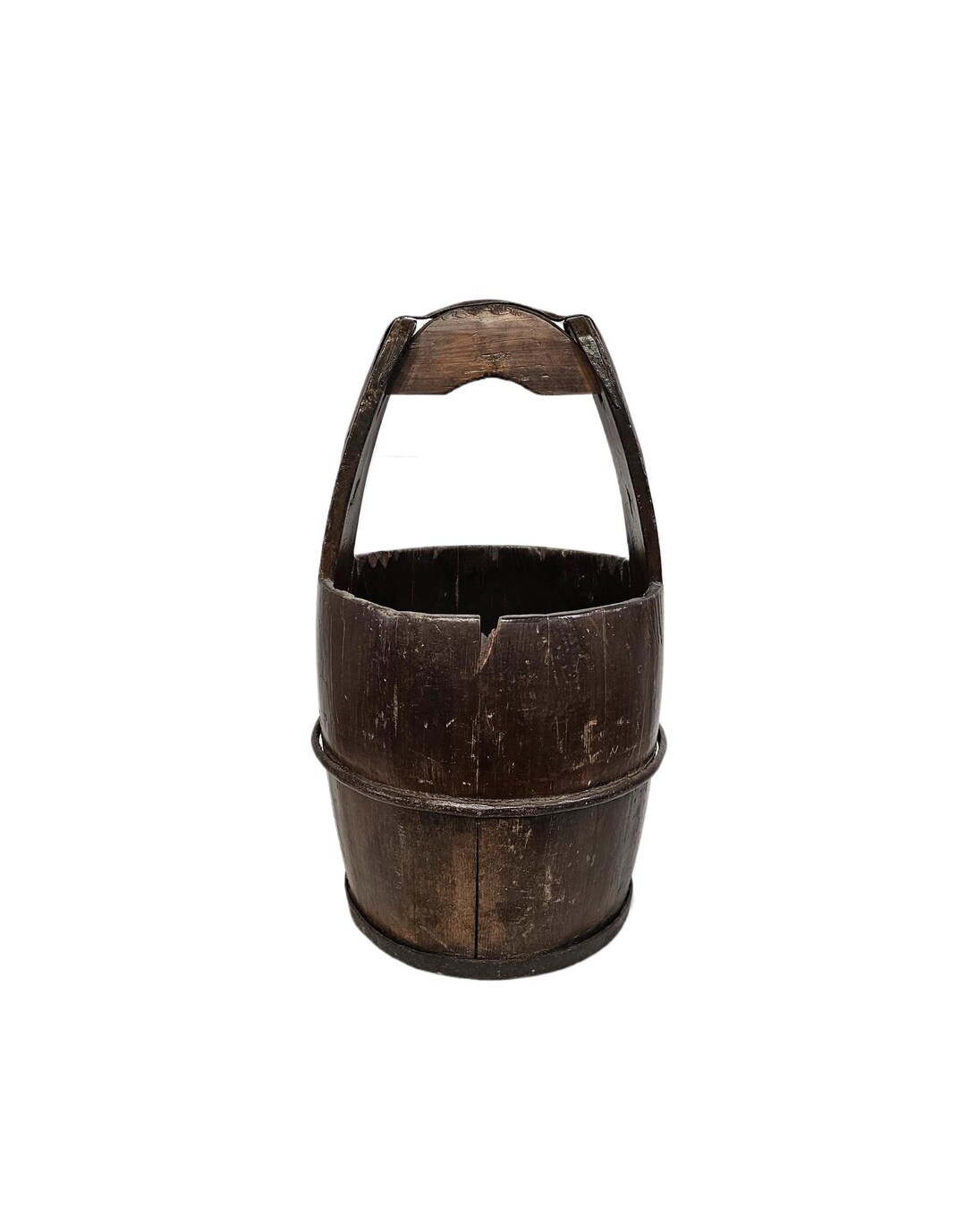 Antique Well Water Bucket - Primitive Wood Bucket - Farmhouse Decor - Etsy