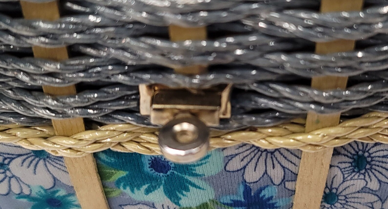 Vintage SEARS Best Blue Flower Power Carry Sewing Basket - Etsy