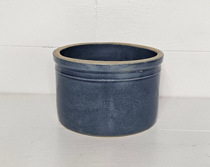 Vintage Blue Stoneware Crock Farmhouse Kitchen Blue Crockery - Etsy