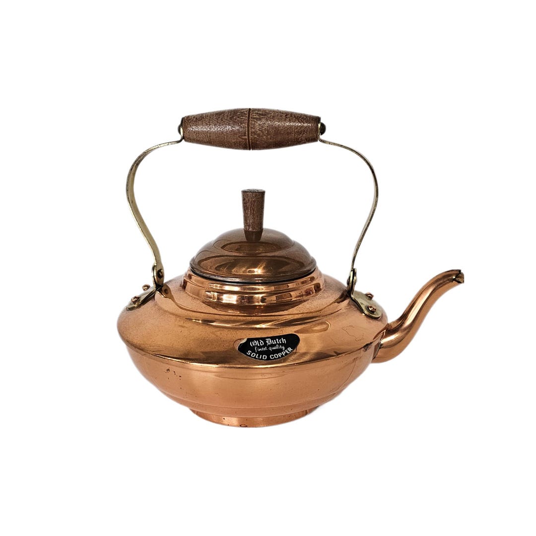 Vintage Old Dutch Solid Copper Tea Kettle - Etsy