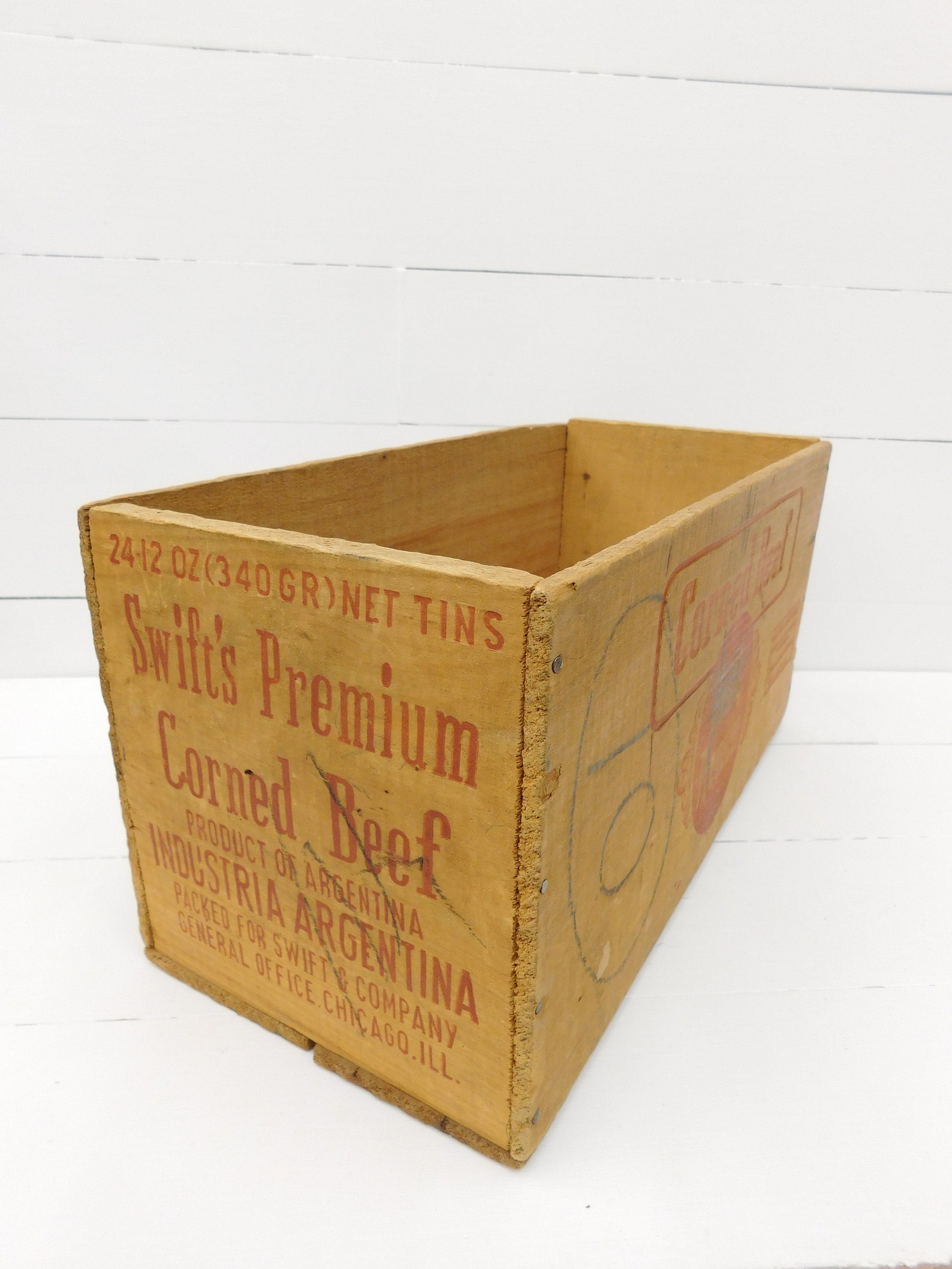 Vintage Swift's Premium Corn Beef Wood Crate Box Wood - Etsy