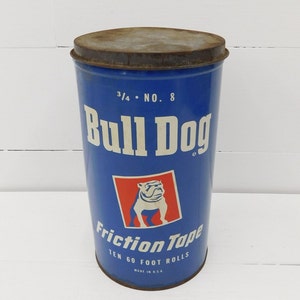 Vintage Bull Dog Friction Tape Tin - Advertising Tin - Collectible Tin ...