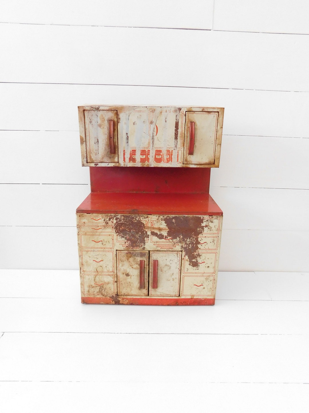 Vintage Wolverine Tin Toy Cupboard - Wolverine Toy Kitchen - Wolverine ...