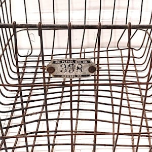Vintage Rusty Metal School Locker Basket - Farmhouse Decor - Metal Wire ...