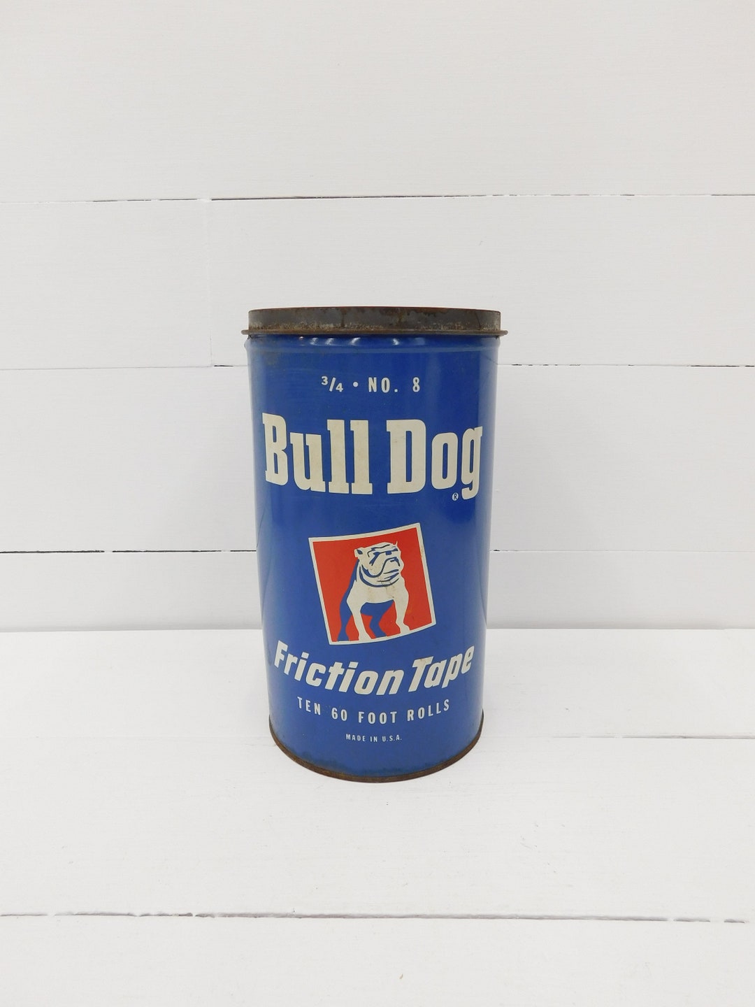 Vintage Bull Dog Friction Tape Tin - Advertising Tin - Collectible Tin ...