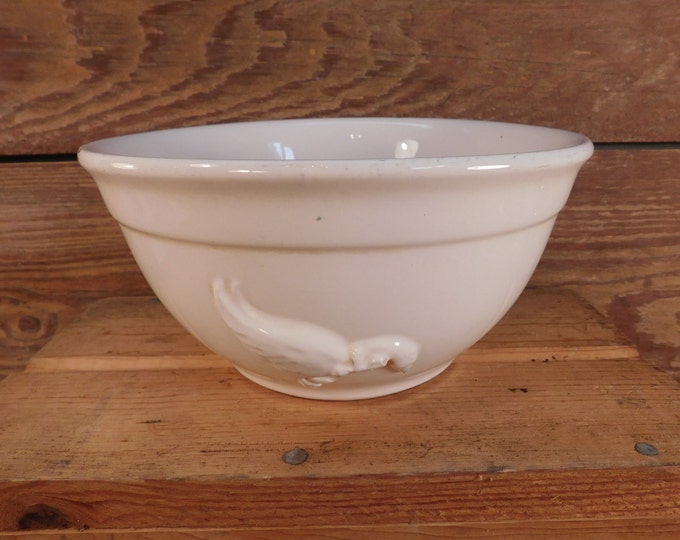 Vintage Embossed Goose Mixing Bowl, 2107 USA Pottery Bowl, Farm Kitchen ...