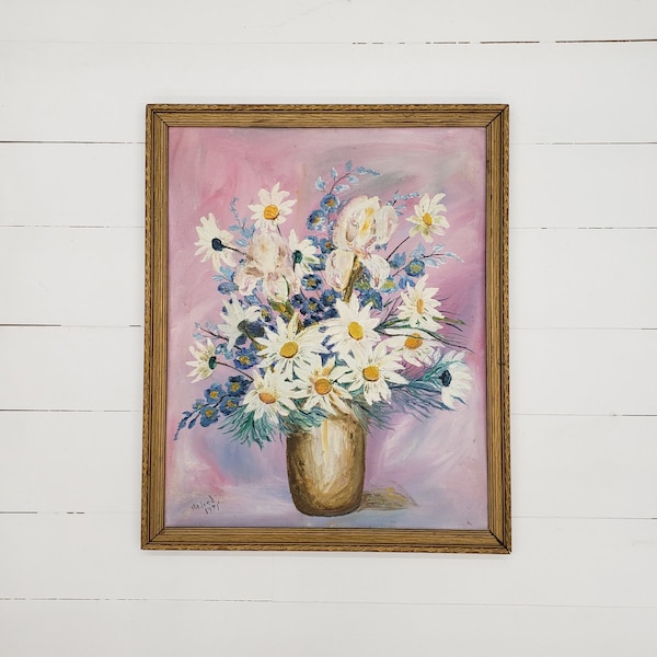 White Daisy Painting - Etsy