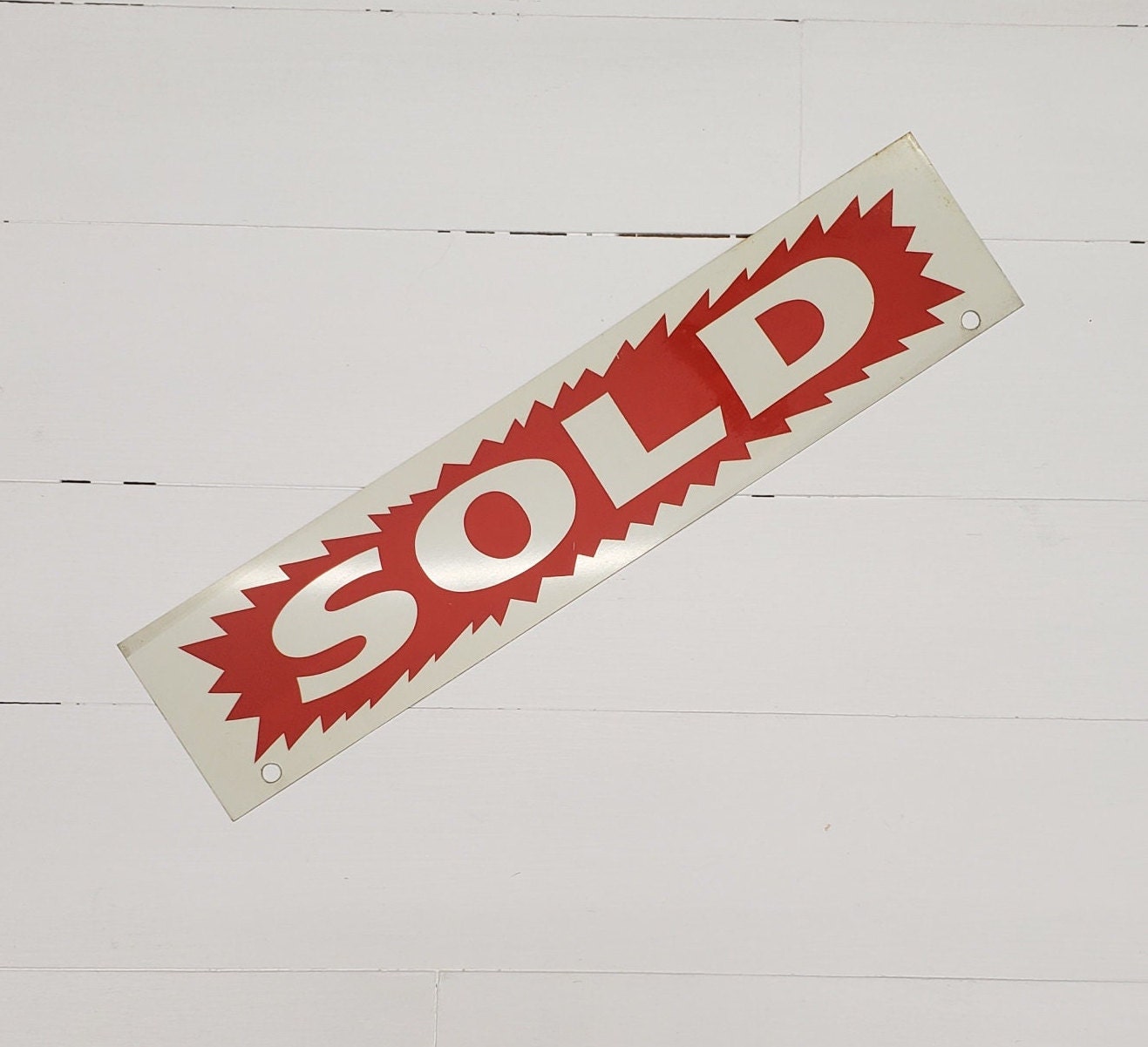 Vintage Metal Realtor SOLD Sign Red and White Sold Sign | Etsy