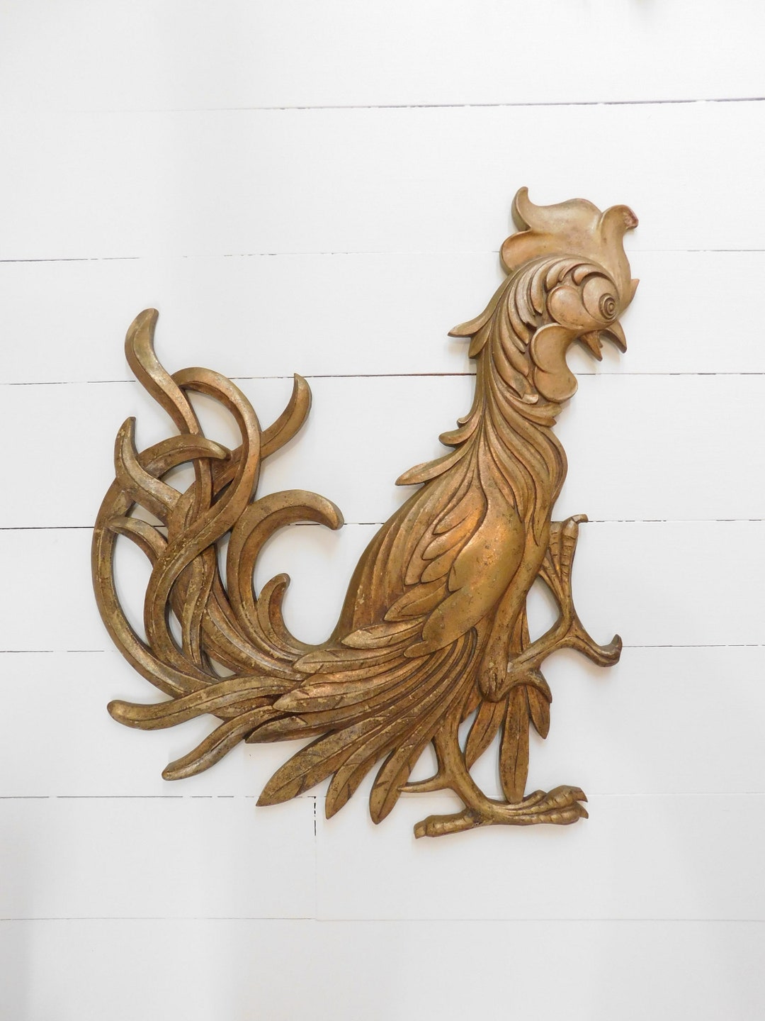 Vintage Syroco Rooster Wall Decor - Syrocowood Rooster - Farmhouse ...