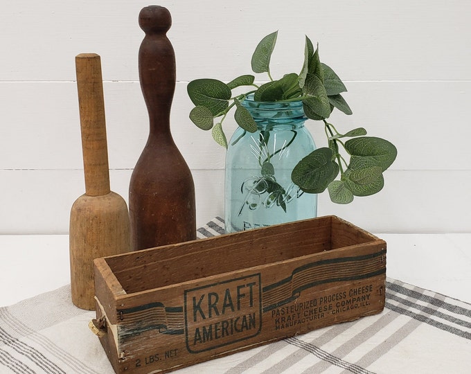 Vintage Wood Kraft 2 Lb Cheese Box Farm Kitchen Wood Cheese Box ...