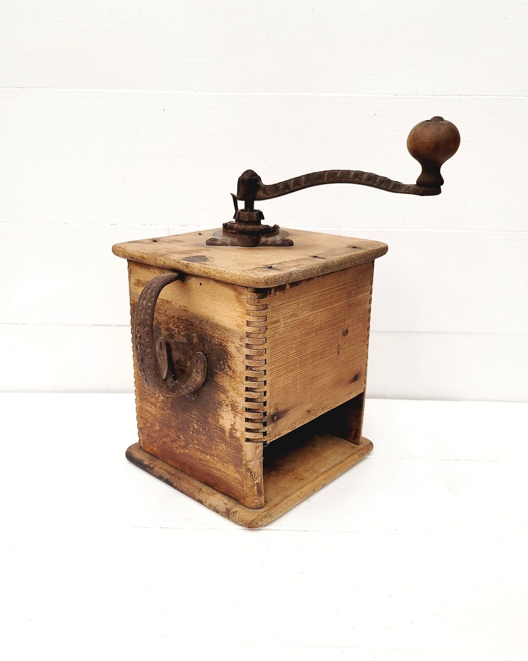 Vintage Primitive Wood Coffee Grinder Farmhouse Kitchen - Etsy