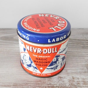 Vintage Never-dull Magic Wadding Tin - Collectible Tin - Farmhouse ...