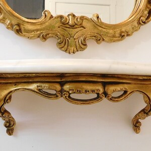 Vintage Gold Scroll Wall Mirror With Marble Shelf Farmhouse - Etsy