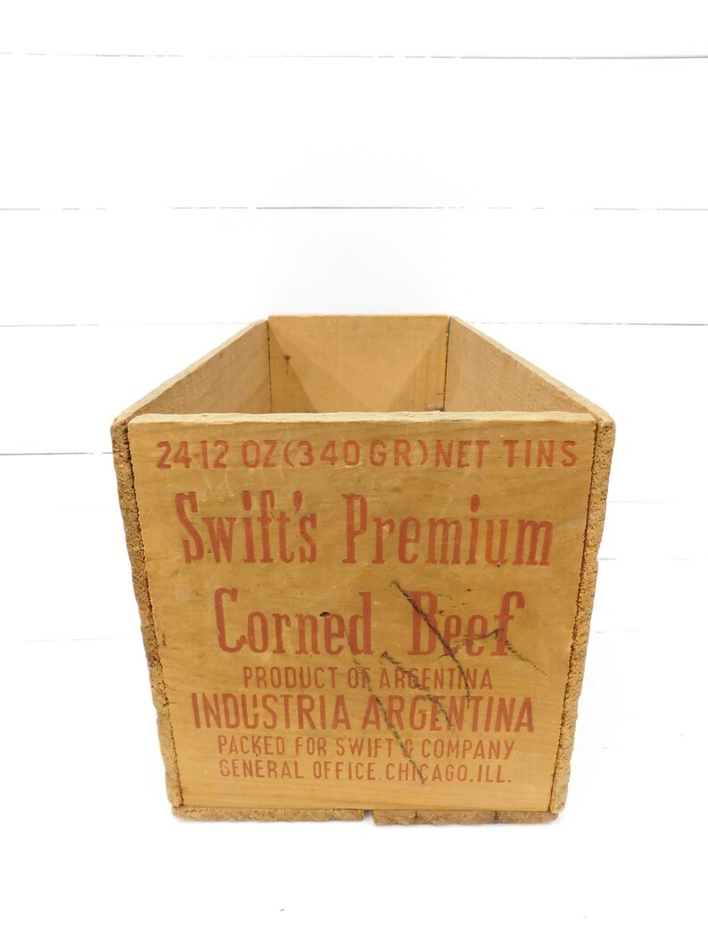 Vintage Swift's Premium Corn Beef Wood Crate Box Wood - Etsy