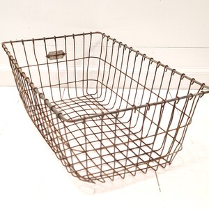 Vintage Rusty Metal School Locker Basket - Farmhouse Decor - Metal Wire ...