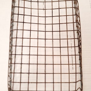 Vintage Rusty Metal School Locker Basket - Farmhouse Decor - Metal Wire ...