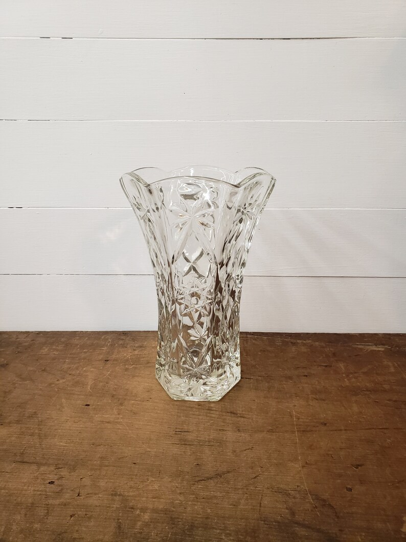 Vintage Clear Glass Star of David Early American Prescut Heavy - Etsy