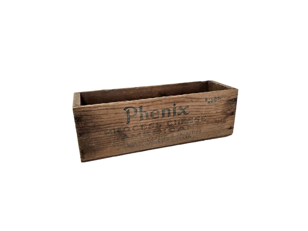 Vintage Phenix 5 Lb Wood Cheese Box - Wood Advertising Box - Etsy