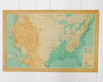 Raised Relief Map | Etsy