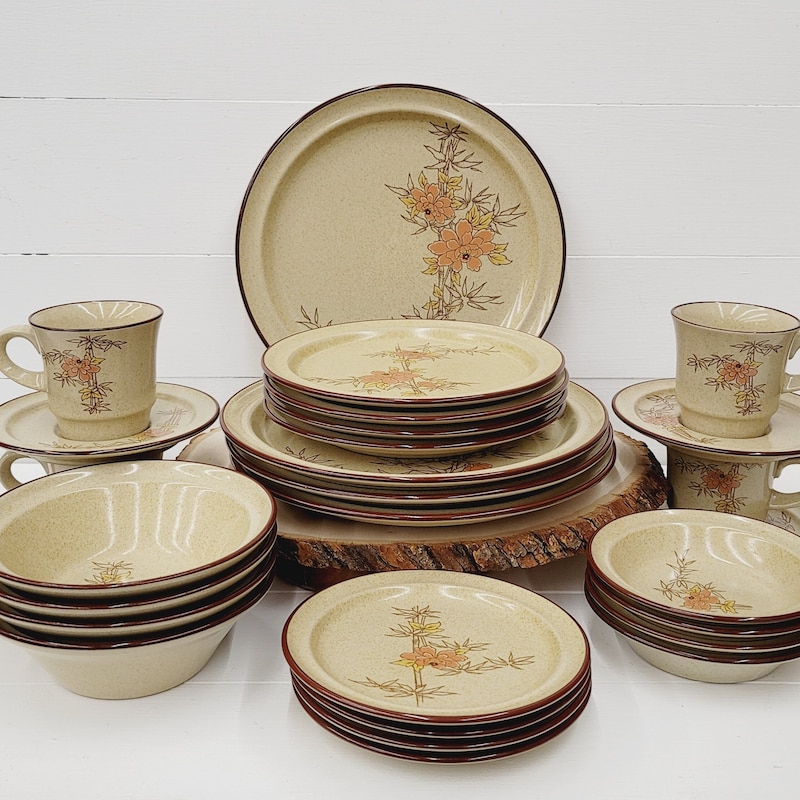 Retro Dinnerware Set - Etsy
