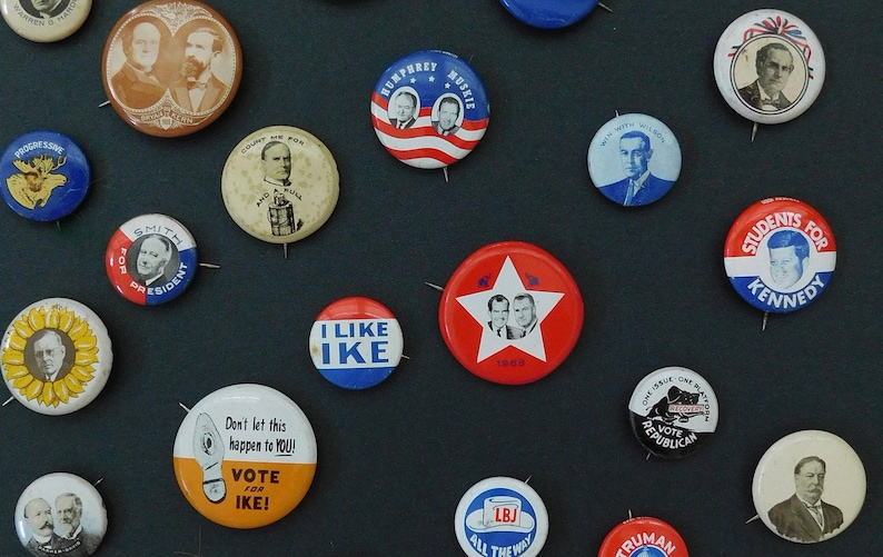 Vintage 1970's Reproduction Political Pinback Button Pins - Etsy
