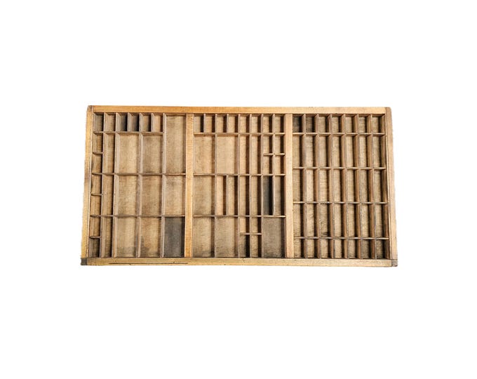 Vintage Wood Printers Tray Drawer - Shadow Box - Farmhouse Decor ...
