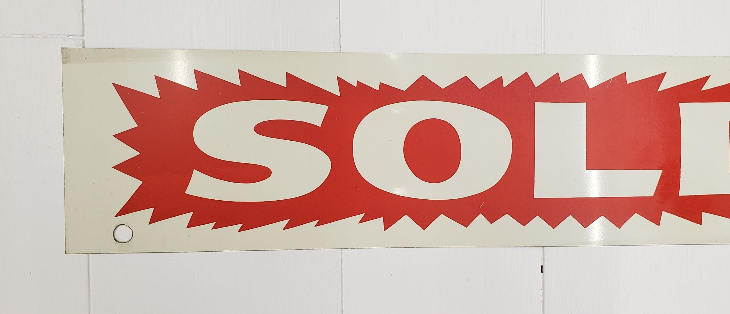 Vintage Metal Realtor SOLD Sign Red and White Sold Sign | Etsy