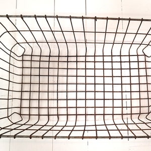 Vintage Rusty Metal School Locker Basket - Farmhouse Decor - Metal Wire ...