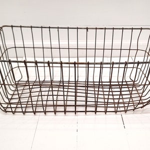 Vintage Rusty Metal School Locker Basket - Farmhouse Decor - Metal Wire ...