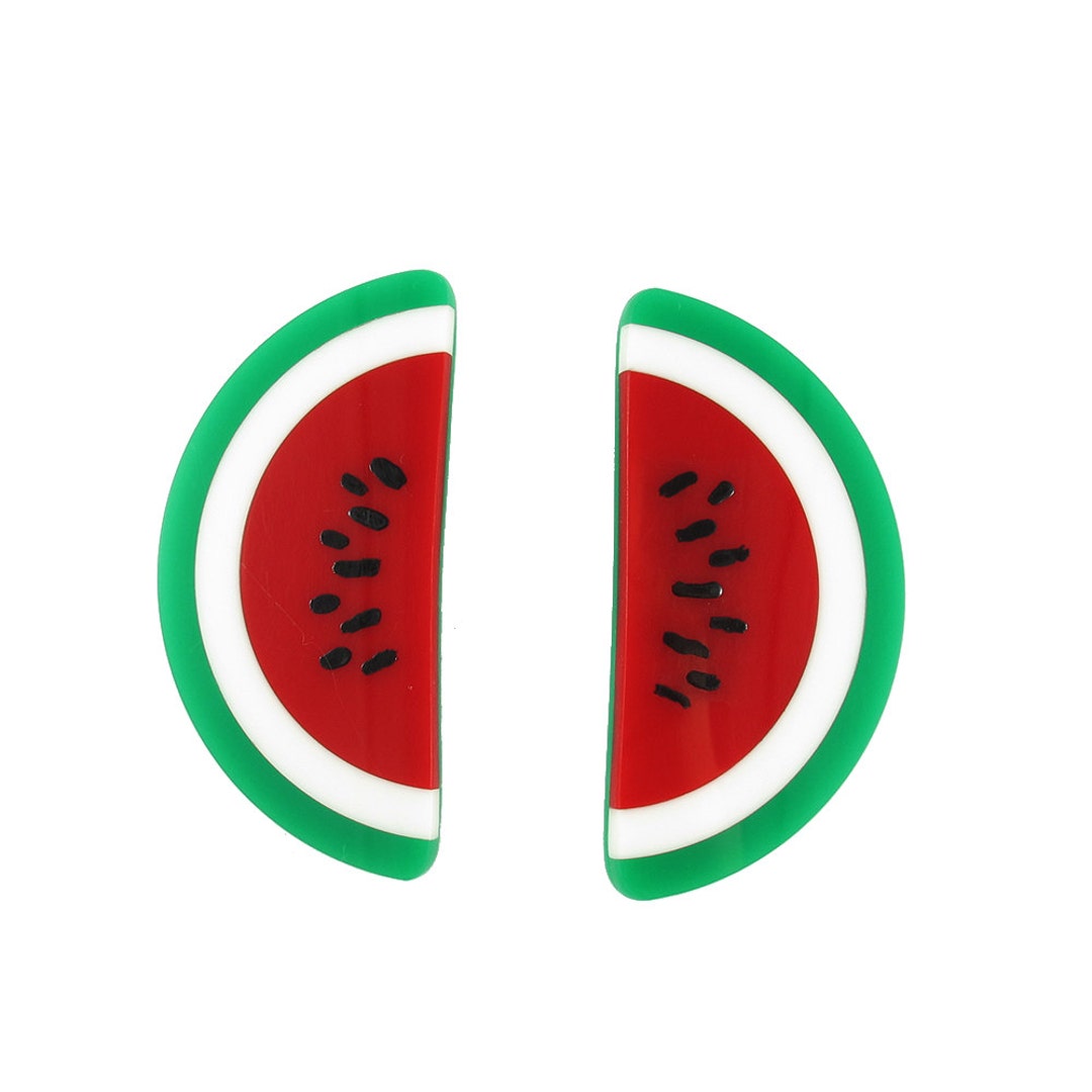 HQM Contemporary Acrylic Pop Art Watermelon Earrings - Etsy