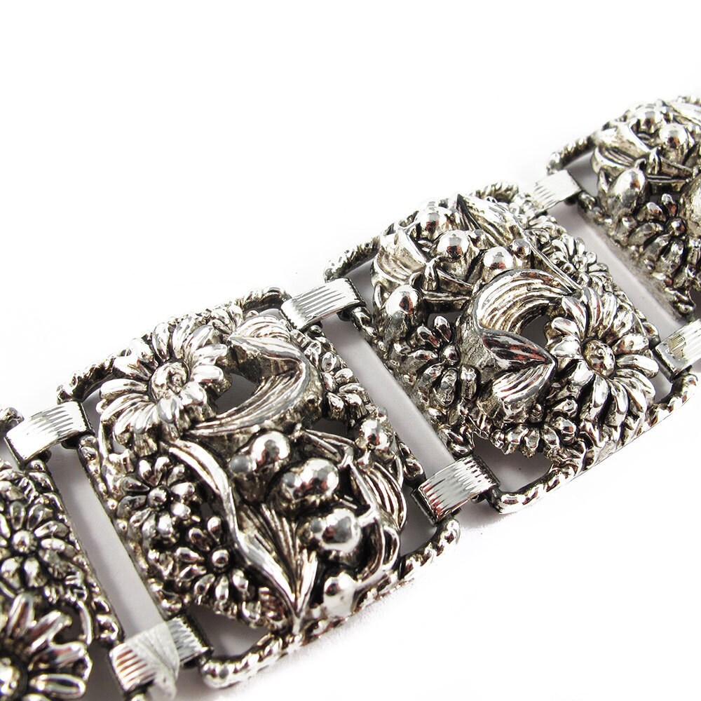 Signed Sarah Cov Silver Detail Bracelet Etsy