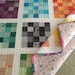 Five Squared Throw Quilt PDF Pattern, Scrappy Throw Quilt Pattern, Easy ...