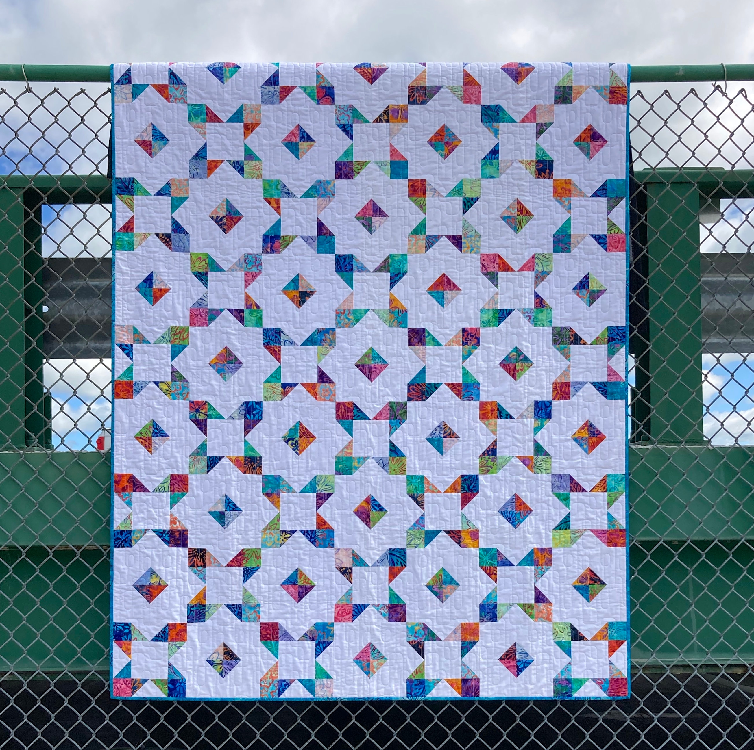 Diamond Jubilee Throw Quilt PDF Pattern, Star Quilt Pattern, Modern ...