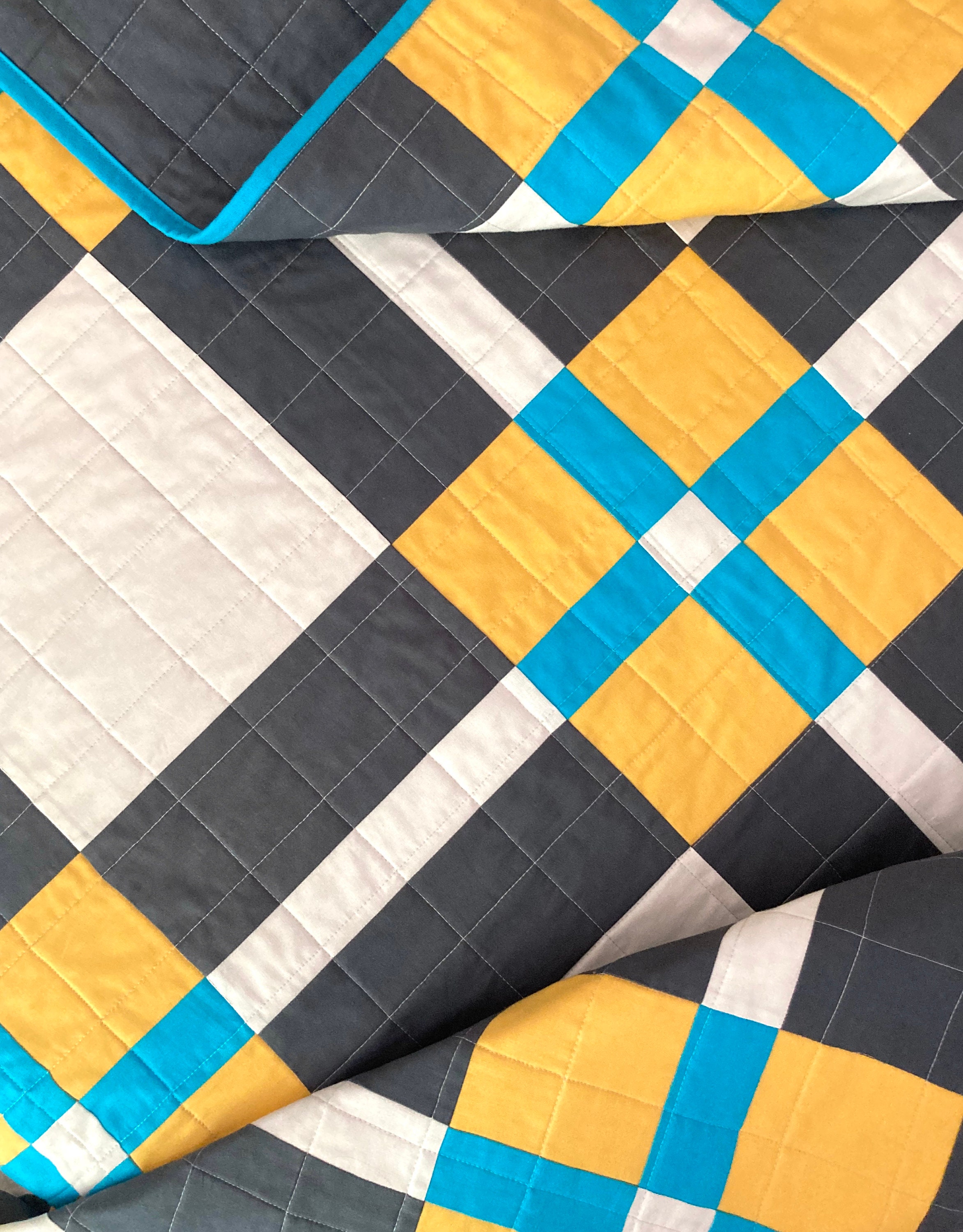 Classic Plaid Quilt PDF Pattern, Modern Plaid Quilt Pattern, Beginner ...