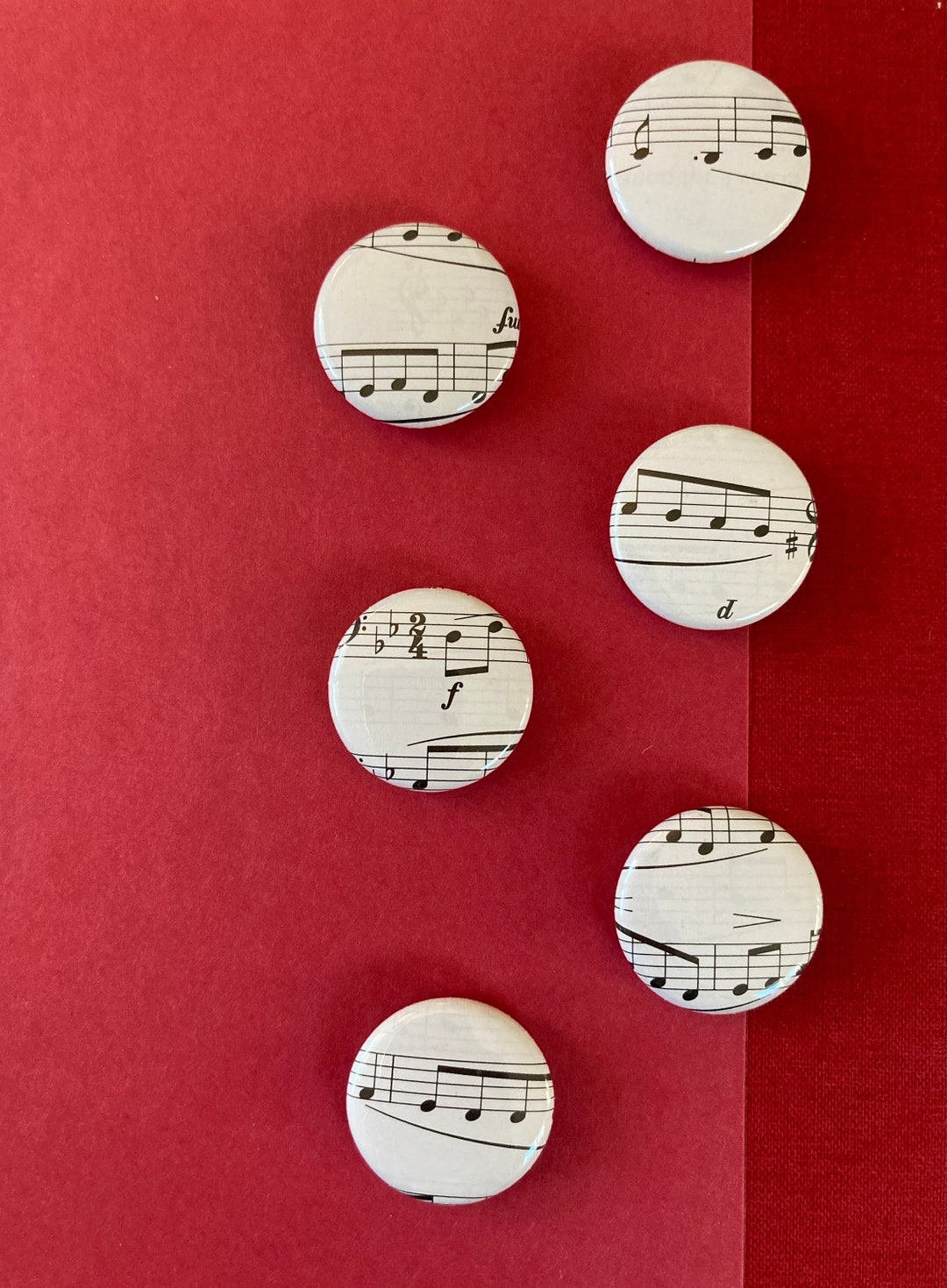Sheet Music Magnets, Repurposed Sheet Music Magnets, Decorative Magnets ...