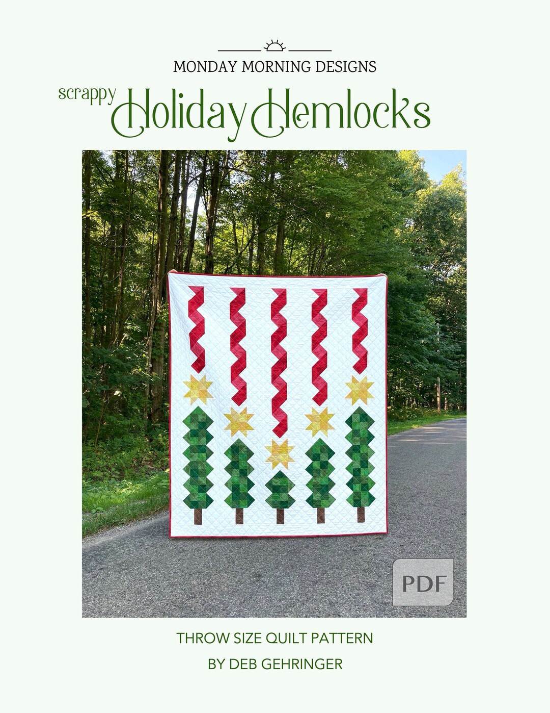 DIGITAL: Scrappy Holiday Hemlocks Quilt PDF Pattern, Christmas Quilt Pattern, Modern Quilt ...
