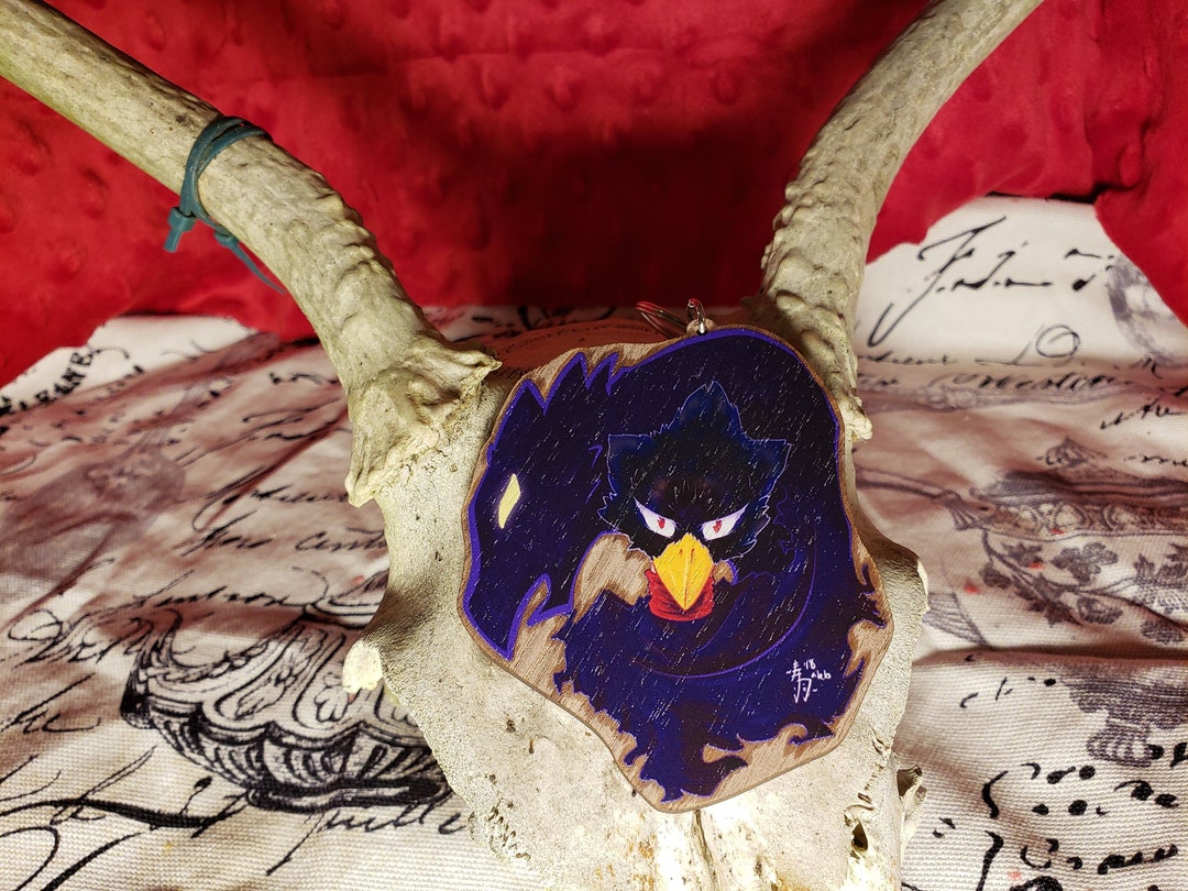 Bnha Tokoyami Wooden Keychain - Etsy