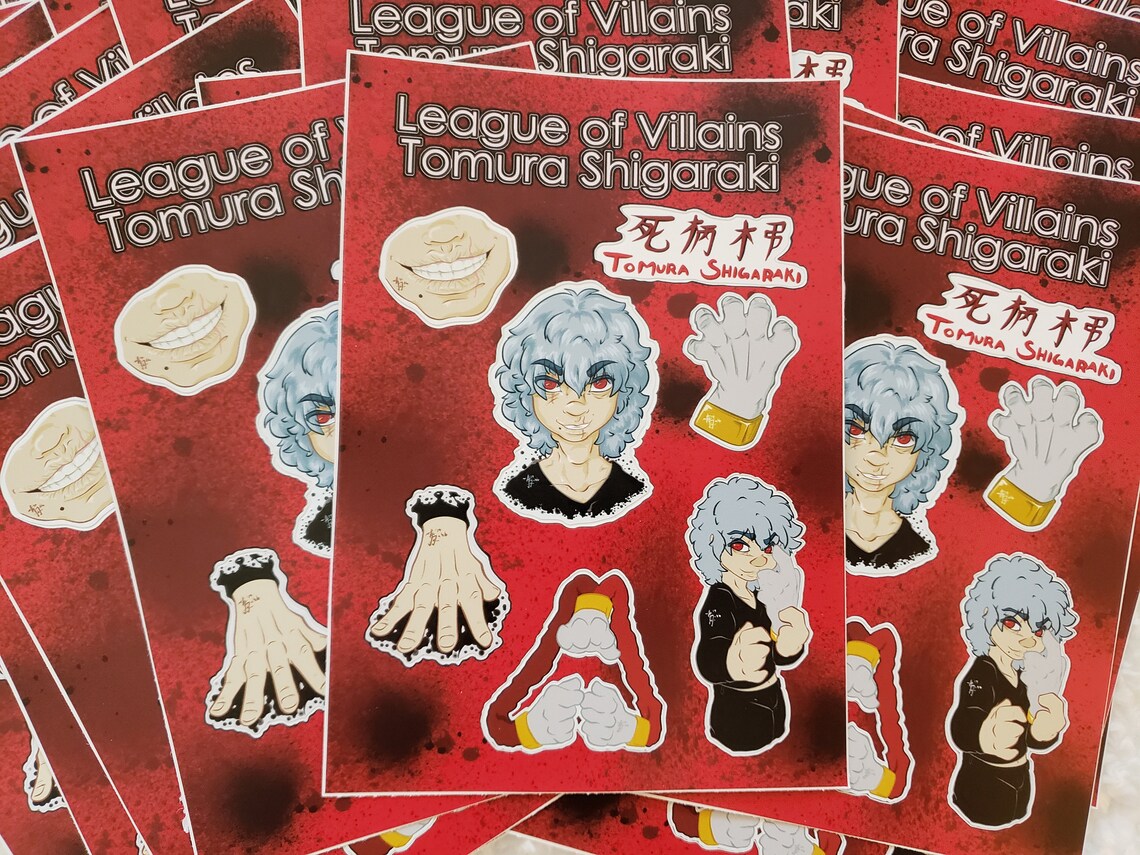 Bnha Villains Sticker Sheets | Etsy
