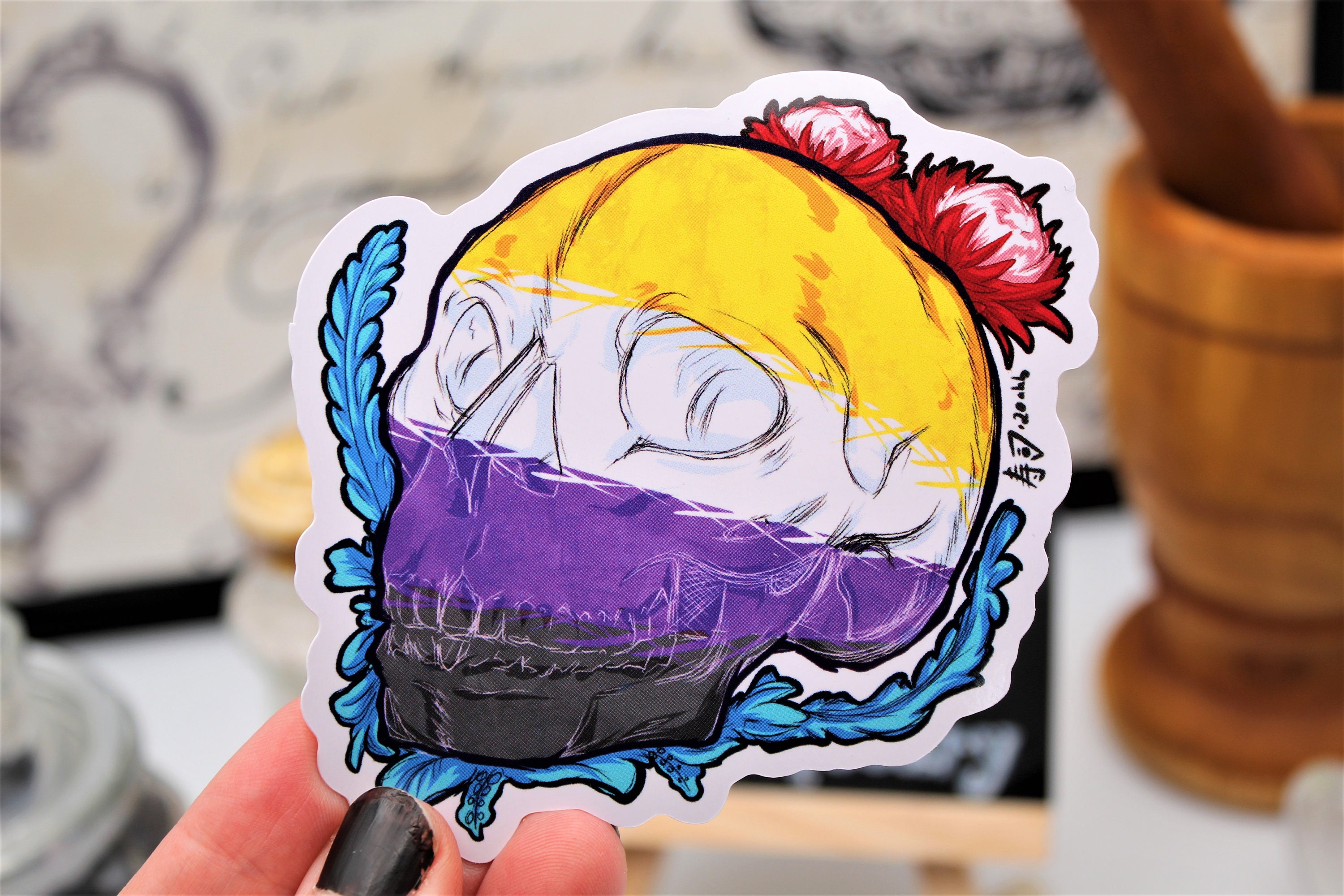 Proud to the Bone: Trans Skull Vinyl Sticker - Etsy
