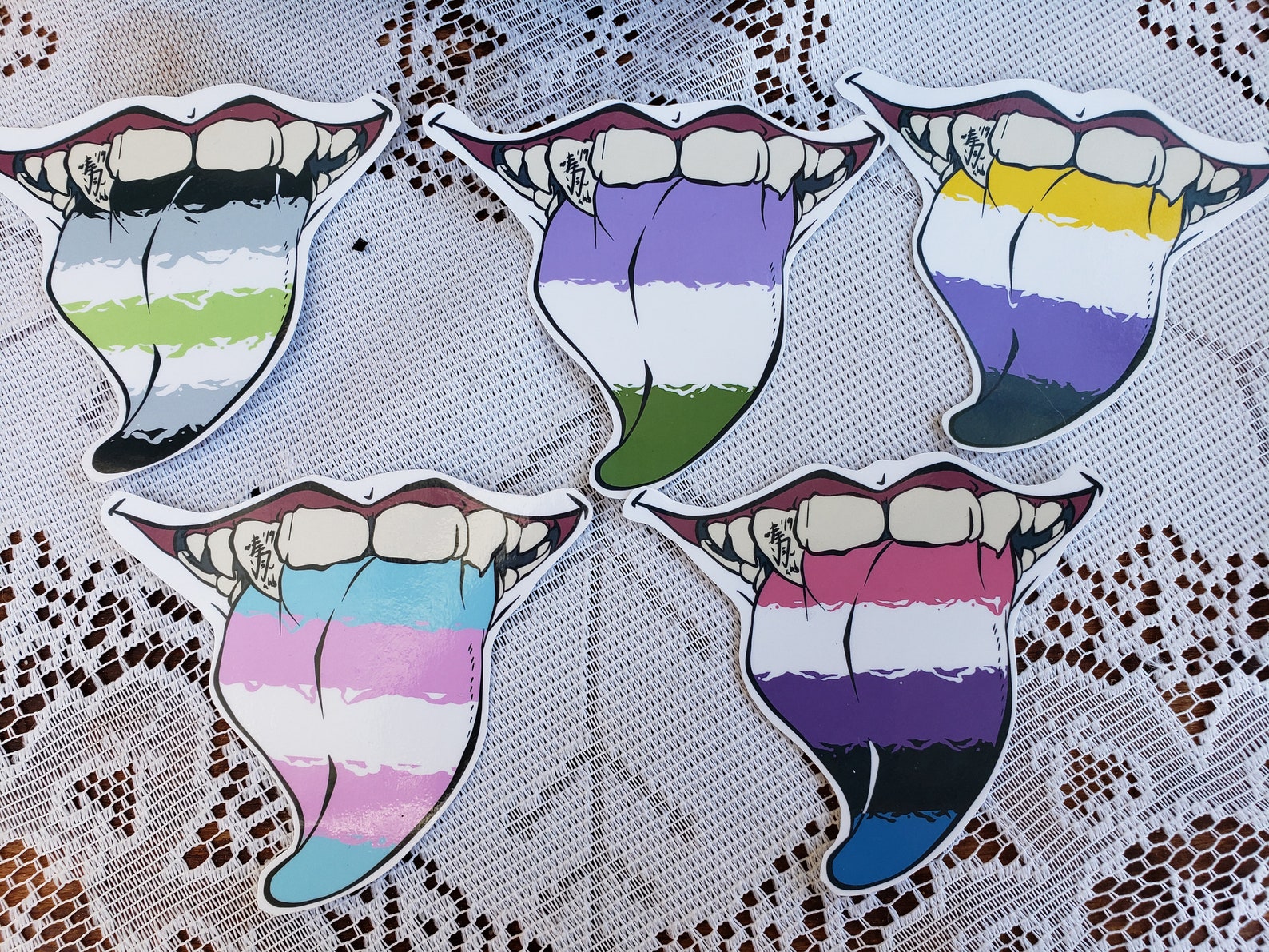 Gender Pride Tongue Stickers - Etsy