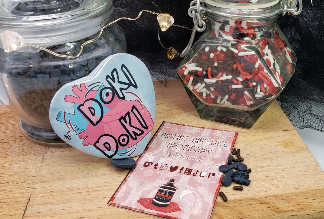 Doki Doki Heart Button - Etsy