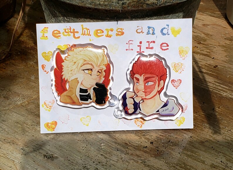 Endhawks Red String Acrylic Pins | Etsy