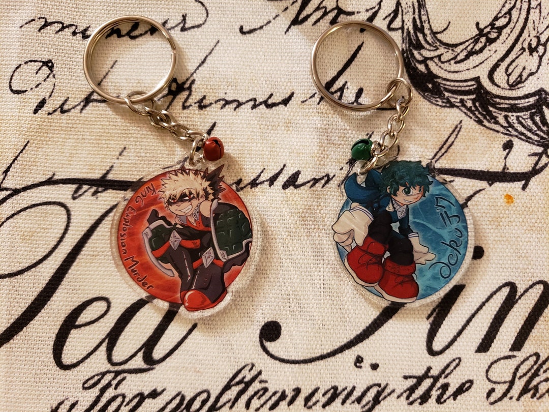 Bakugou and Izuku Keychains - Etsy