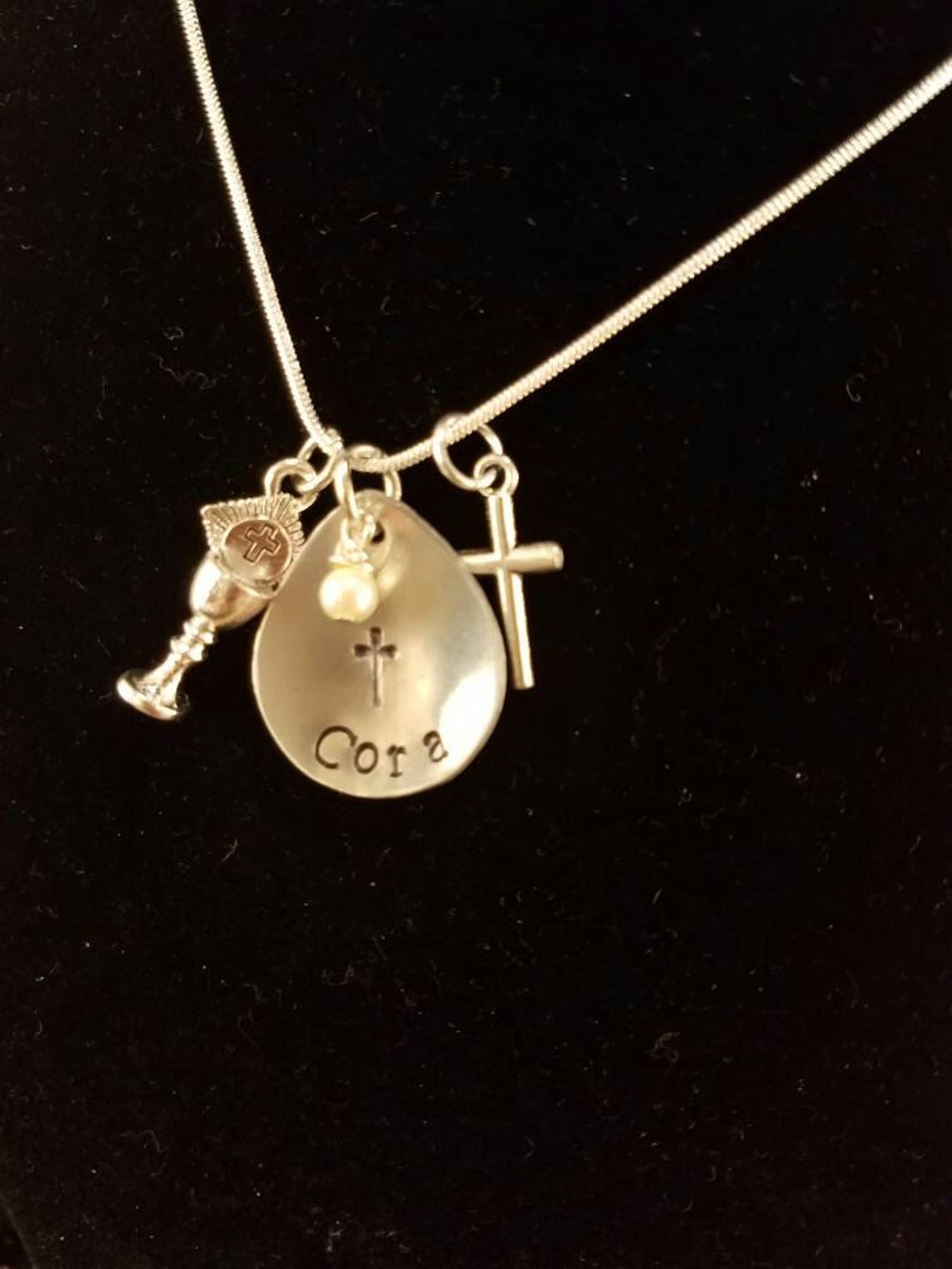 First Communion Gift. First Communion Necklace. Keepsake Necklace With ...