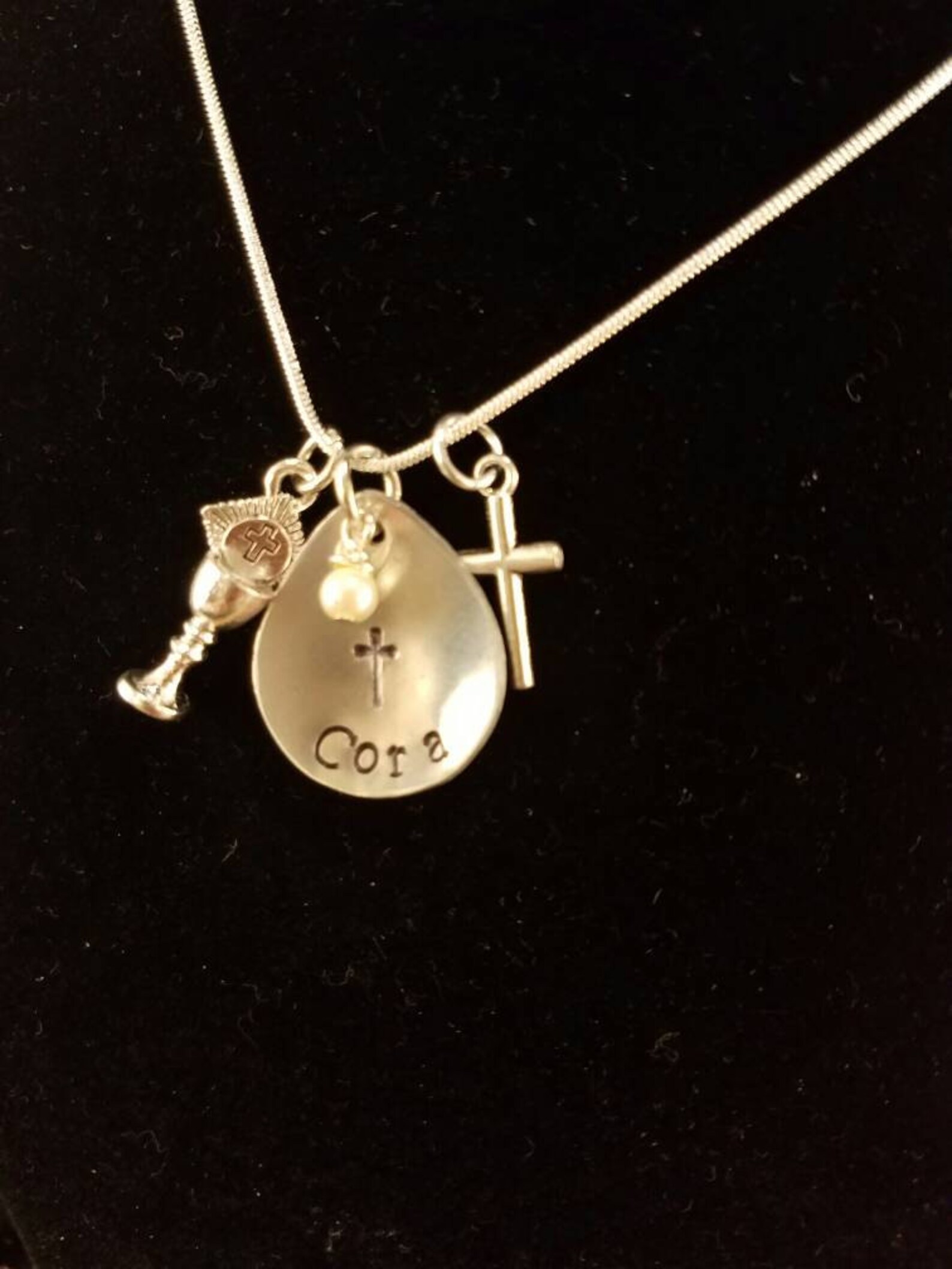 First Communion Gift. First Communion Necklace. Keepsake Necklace With ...